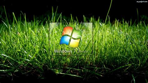 Logo Windows 7 Trawa Na Pulpit