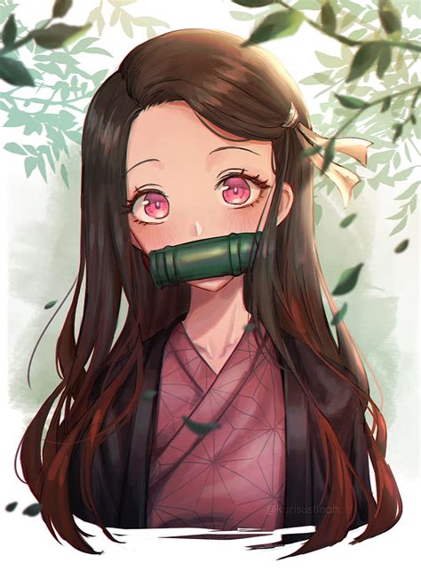 Kamado Nezuko Cute Long Hair Black Dress Kimetsu No Yaiba Anime Hd Phone Wallpaper Peakpx