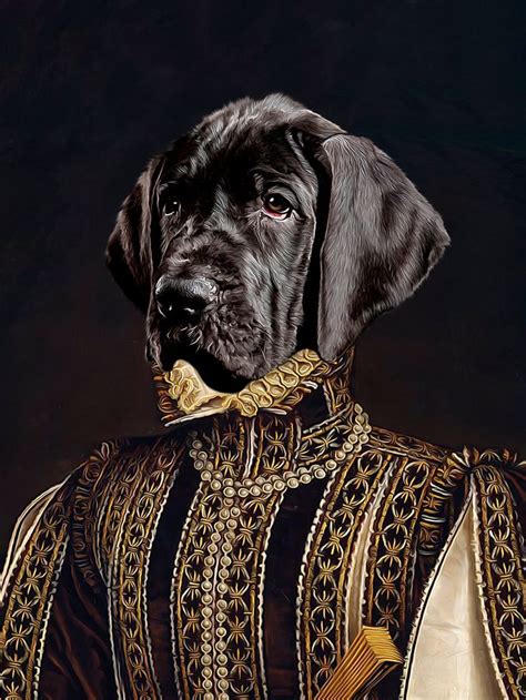 Tierportrait Im Renaissance Look Kost M Personalisiertes Haustier