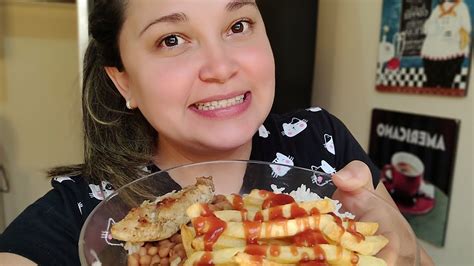 REAL MUKBANG BRASIL COMENDO FILÉ DE PEITO DE FRANGO BATATA FRITA