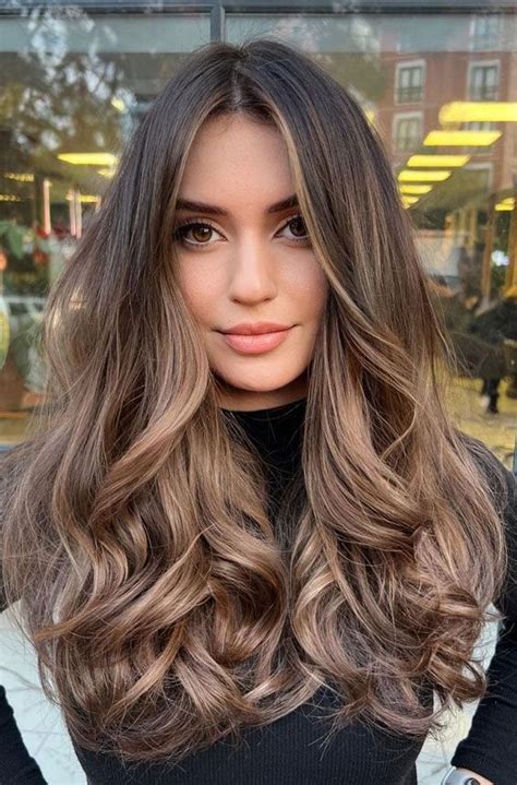 50 Brunette Brown Hair Colours And Hairstyles Mocha Brown Balayage Brunette Hair With