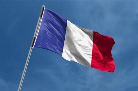 Bandeira da frança acenando Foto Premium