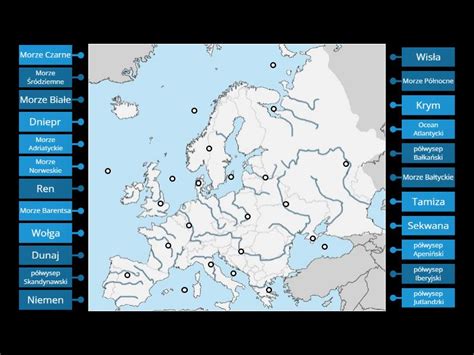 Mapa Fizyczna Europy Rysunek Z Opisami