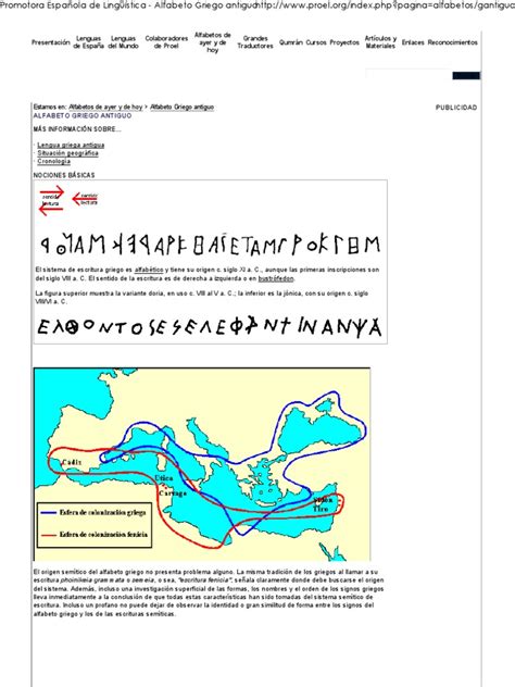 PDF Promotora Española de Lingüística Alfabeto Griego antiguo