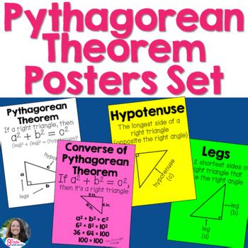 Pythagorean Theorem Posters Set For Word Wall By Th Grade Math Teacher