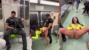 Escandalo En CDMX Luna Bella Y El Policia Follando En El Metro LecheTube