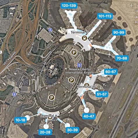 Newark Liberty Airport Map Guide To EWR S Terminals