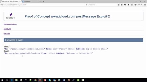 ICloud PostMessage Cross Site Scripting Demo YouTube