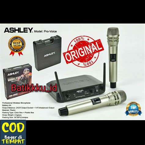 Jual Mic Wireless Ashley Pro Voice Gold Provoice Gold Mic Handheld