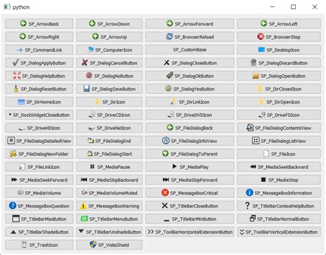 Using Qt S Built In Icons In PyQt PySide