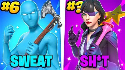 Top 10 Most TRYHARD Skin Combos In Fortnite YouTube