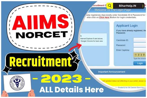 AIIMS NORCET Recruitment 2023 Apply Online For 3055 Posts Nursing