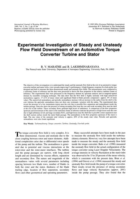 pdf experimental investigation of steady and unsteady flow field downstream of an automotive