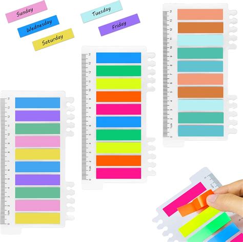 600 Pcs Sticky Tabs Repositionable Index Tabs Writable Page Markers