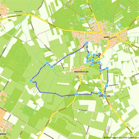 Walking Route Norger Esdorpen Landscape In Norg Noordenveld Hiking