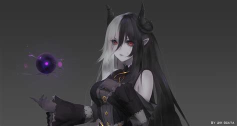 Anime Demon Lady Blue Skin Black Horns Yellow Eyes 15 Cutest Anime