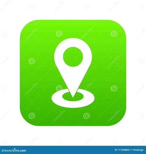 Map Pointer Icon Digital Green Stock Vector Illustration Of Pointing