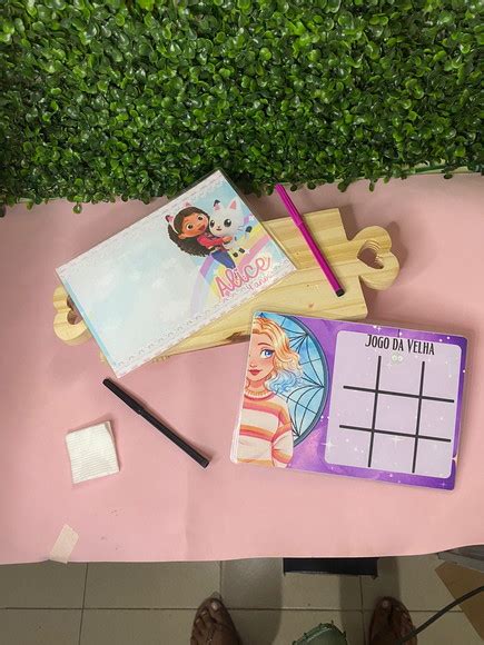 Lembrancinha Jogo Da Velha E Lousa Magica Stitch Produtos Elo7