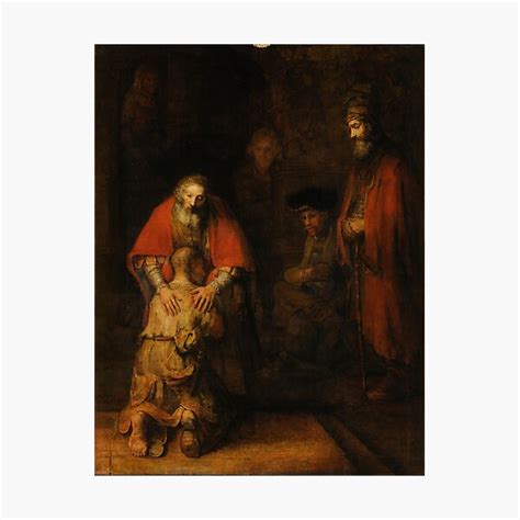 Lámina fotográfica Regreso del hijo pródigo Pintura de Rembrandt de