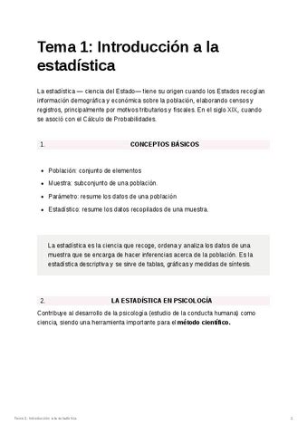 Tema Introduccion A La Estadistica Pdf