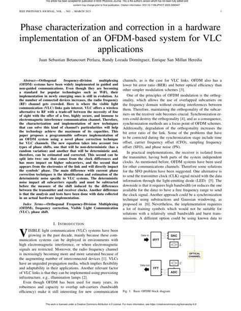 pdf phase characterization and correction in a hardware implementation of an ofdm based system