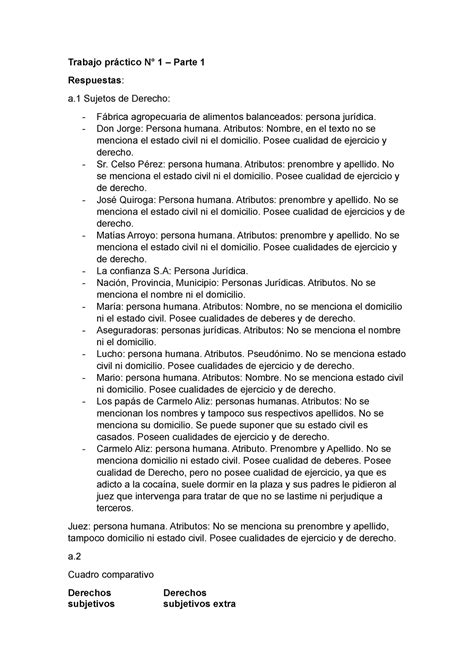 Tp 1 bases del derecho privadoo Trabajo práctico N 1 Parte 1