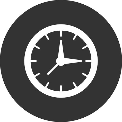 Clock Glyph Inverted Icon 9908378 Vector Art At Vecteezy