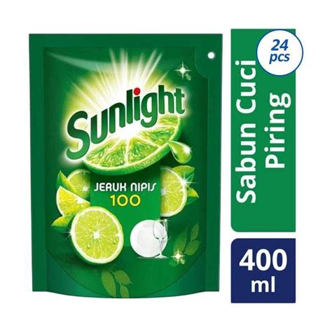 Jual SUNLIGHT Jeruk Nipis Sabun Cuci Piring 400 Ml 24 Pcs Karton Di