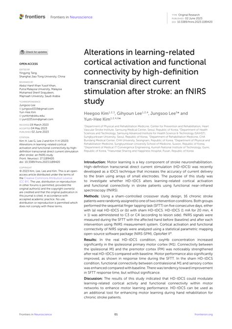 pdf alterations in learning related cortical activation and functional connectivity by high