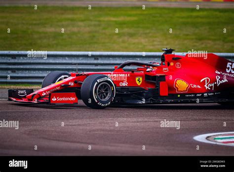 55 Carlos Sainz Scuderia Ferrari During A Test With The Old 2021
