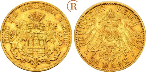 Kaiserreich Hamburg Stadt Mark J Gold Sehr Sch N Ma Shops