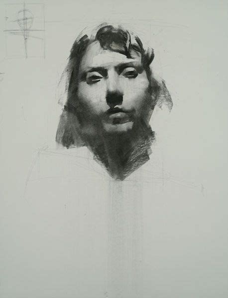 A Black And White Drawing Of A Man S Head With His Eyes Closed In Front