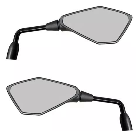 Retrovisor Z400 Rosca Honda Yamaha Haste Longa Convexo Parcelamento