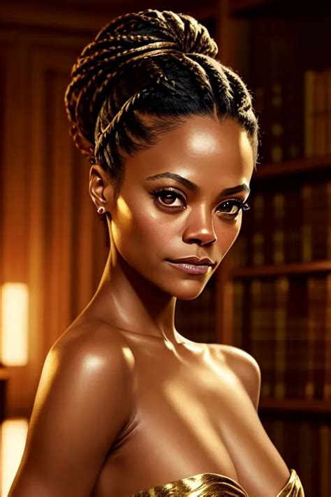 Dopamine Girl A Digital Art Of Zoe Saldana Naked Lying At The Library
