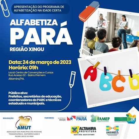 Altamira será sede de encontro regional do Alfabetiza Pará