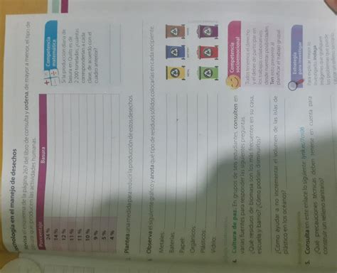 D D ación formativa 8 tecnología en el manejo de desechos Revisa el
