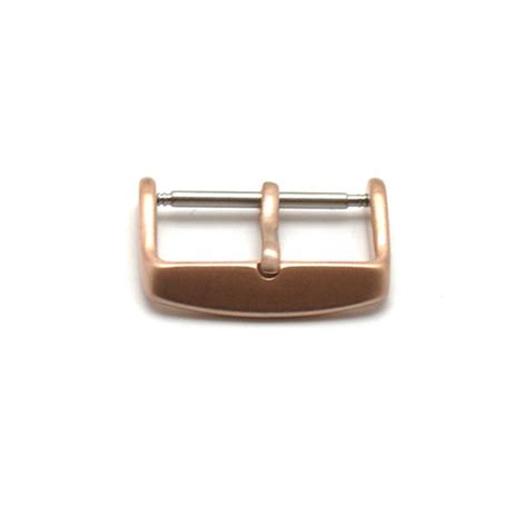LBS Brushed Rose Gold Watch Strap Buckle Matt Black
