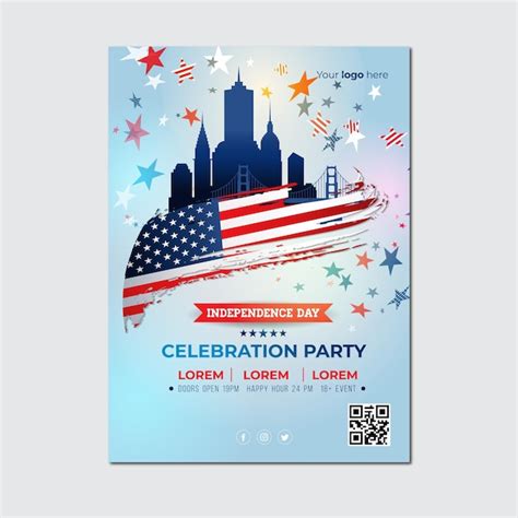 Premium Vector Happy 4th Of July Usa Independence Day Greeting Card