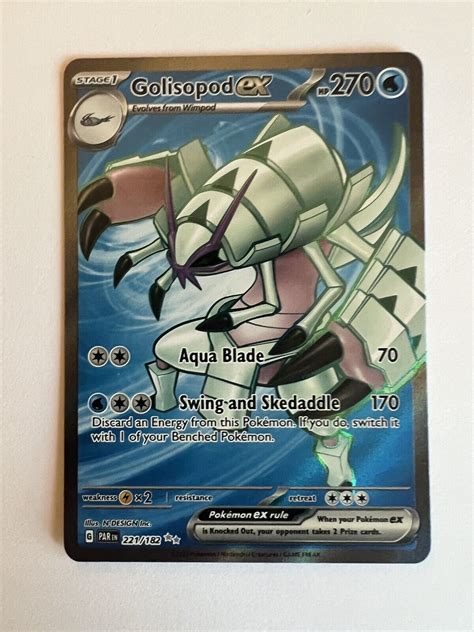 Pokemon TCG Paradox Rift Golisopod Ex Full Art 221 182 EBay