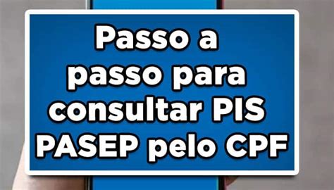 Como Consultar Pis Pasep Pelo Cpf Aprenda Como Simples