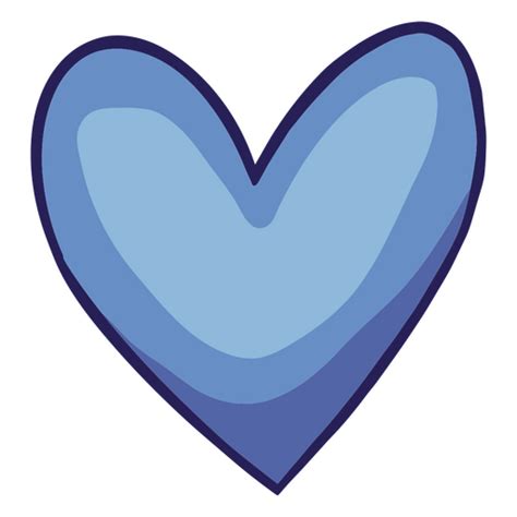 Diseño PNG Y SVG De Dibujos Animados De Corazón Azul Para Camisetas