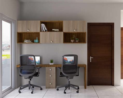 Study Room Design With A Wooden Laminate Finish Livspace