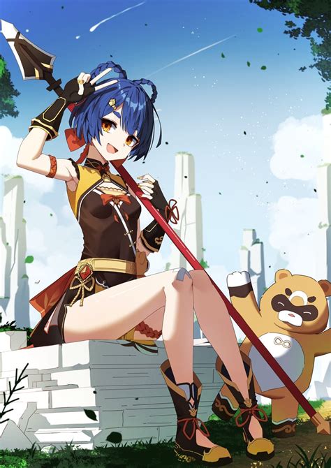 Xiangling And Guoba Genshin Impact Drawn By Himura Soichiro Danbooru