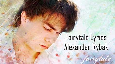 Alexander Rybak Fairytale Lyrics Youtube