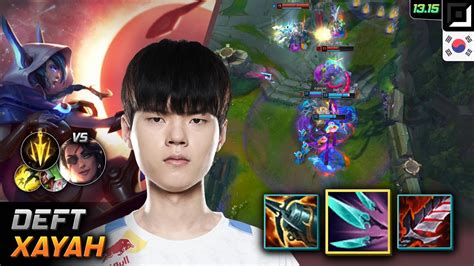 Deft Xayah Adc Build Navori Quickblades Lethal Tempo LOL KR Master