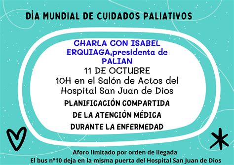 Día mundial de cuidados paliativos 2023 Charla con Isabel Erquiaga