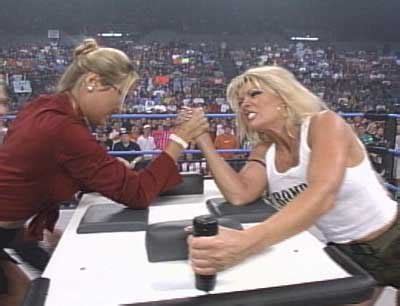 Major Gunns Vs Miss Hancock In An Arm Wrestling Match