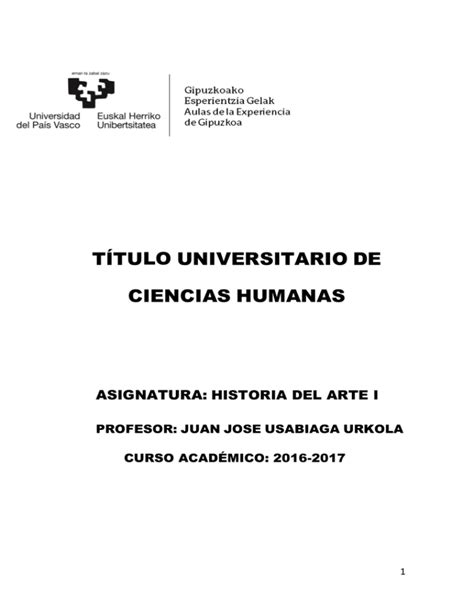 Historia Del Arte I