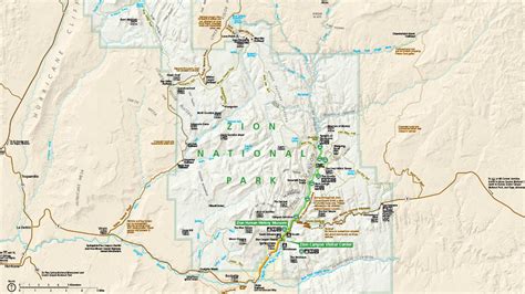 Zion Nationwide Park Map PDF PhotoTraces TravelByFly