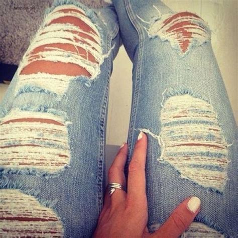 Pantalon Jeans Roto Buscar Con Google Pantalones Rotos Mujer